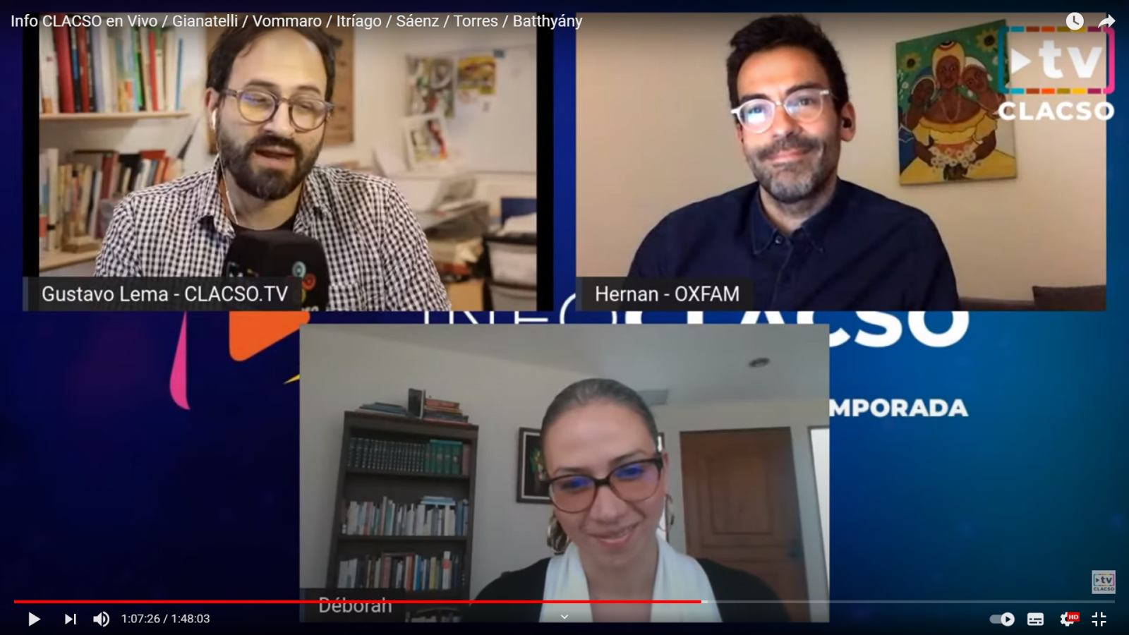 Crisis y captura en Info CLACSO con Déborah Itríago y Hernán Sáenz Cortés
